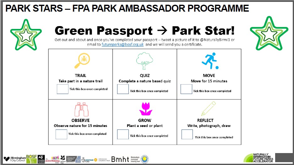Park Stars – Naturally Birmingham Future Parks Project